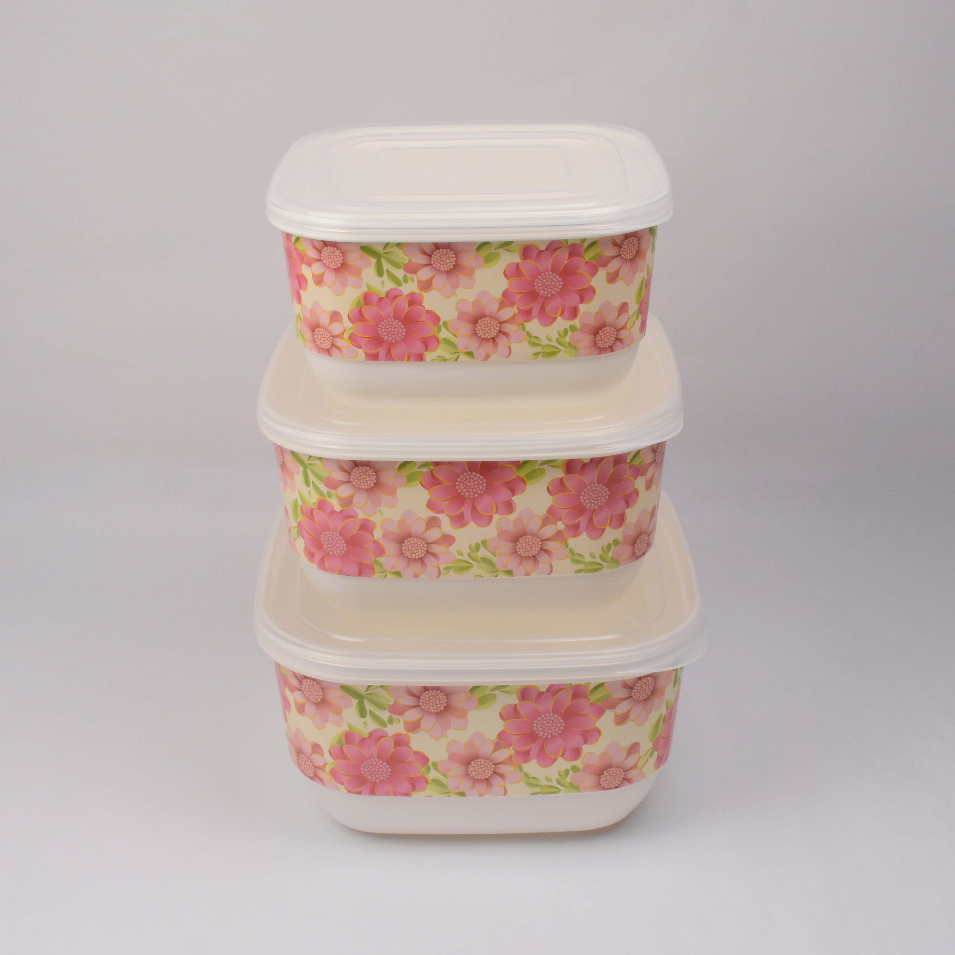 Pack of 3 Multi-Purpose Flower Design Storage Box – Zahra Homewares By ...